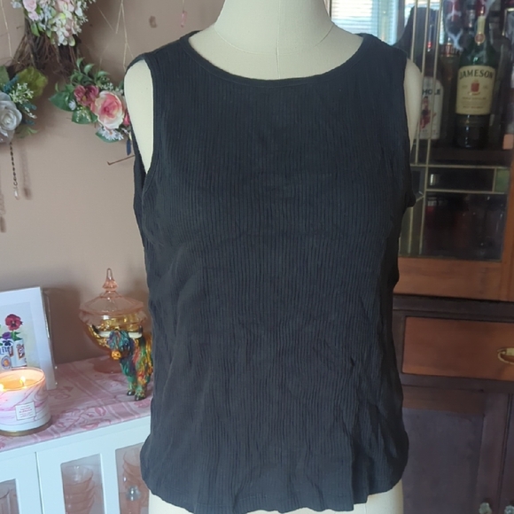 Basic Editions | Tops | Basic Editions Black Sleeveless Tank Top | Poshmark